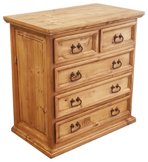 Traditional Rustic Small Semanario Chest Of Drawers - Rustic - Accent ...