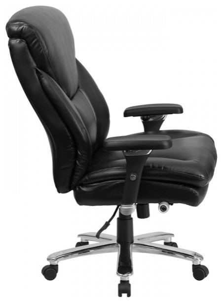 24/7 Intensive Use Big, Tall Black Leather Ergonomic Office Chair ...