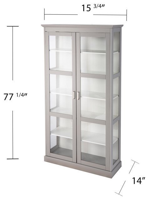 Saylor Tall Curio Cabinet - Transitional - China Cabinets And Hutches ...