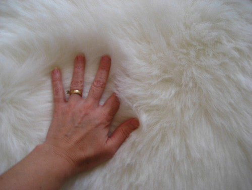 Snowy White Polar Bear Pelt, White Sheepskin Faux Fur Rug, 40"x55 ...
