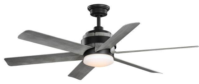 Luxury Transitional Ceiling Fan, Charcoal - Transitional - Ceiling Fans ...