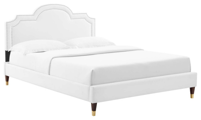 Aviana Performance Velvet King Bed - Contemporary - Platform Beds - by ...