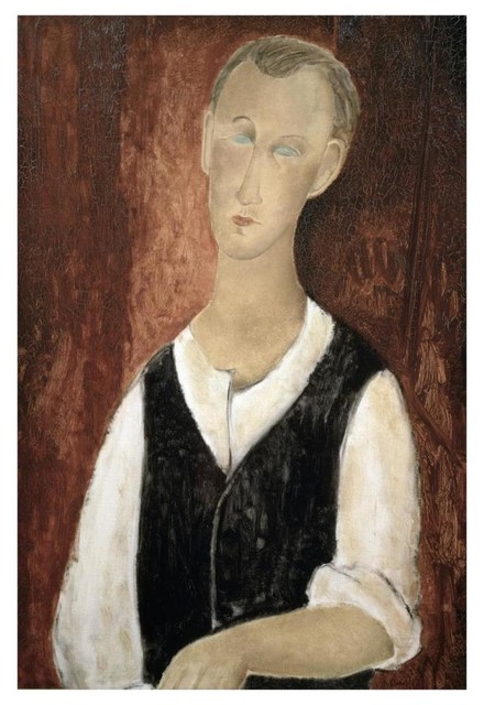 "Young Man With a Black Vest" Digital Paper Print by Amedeo Modigliani ...