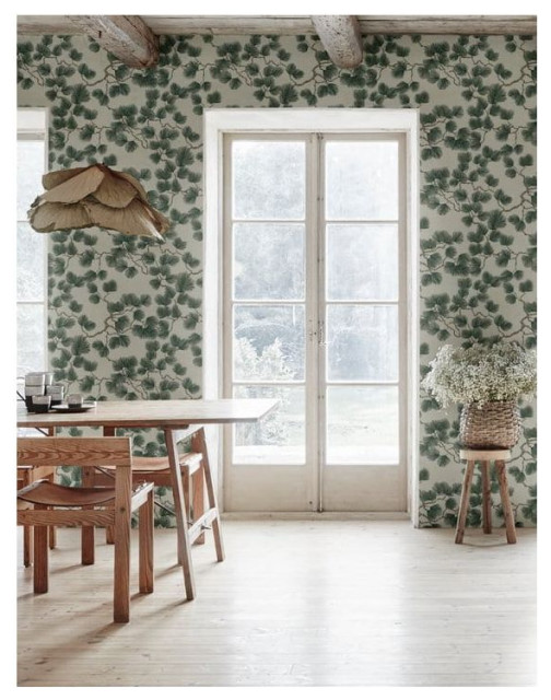 Pine, Green - Rustic - Wallpaper - by Scalamandre | Houzz