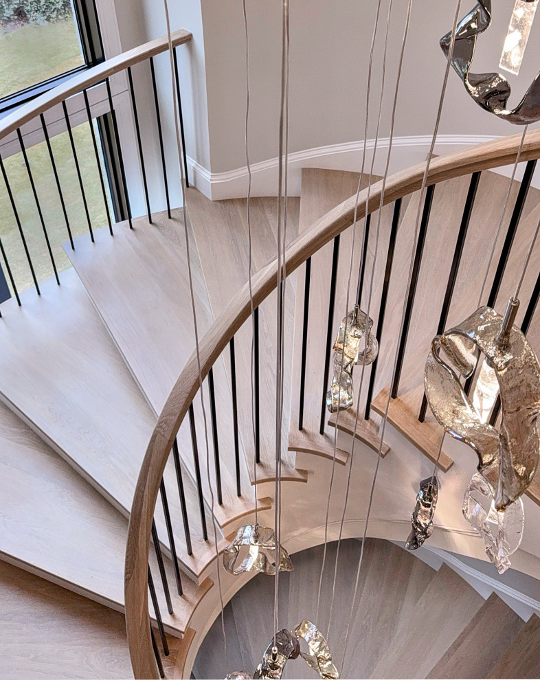 Project #150 | Contemporary White Oak Curve - Contemporary - Staircase ...
