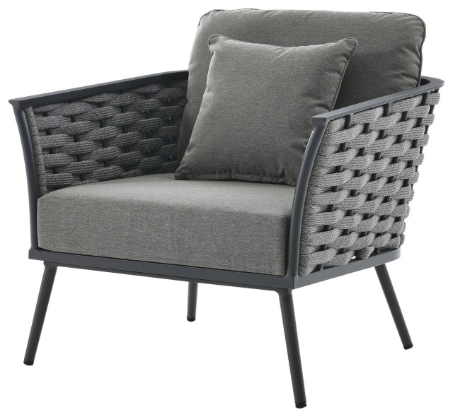 Lounge Chair Table Set, Aluminum, Modern, Outdoor Patio Hospitality ...