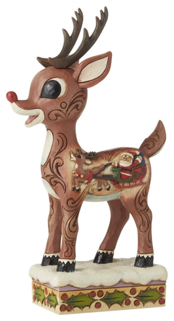Jim Shore Rudolph With Sleigh Scene Polyresin Christmas 6006789 ...
