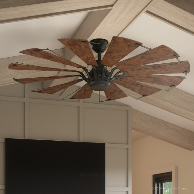 Luxury Traditional Ceiling Fan, Bronze, UHP9020, Saybrook Collection ...