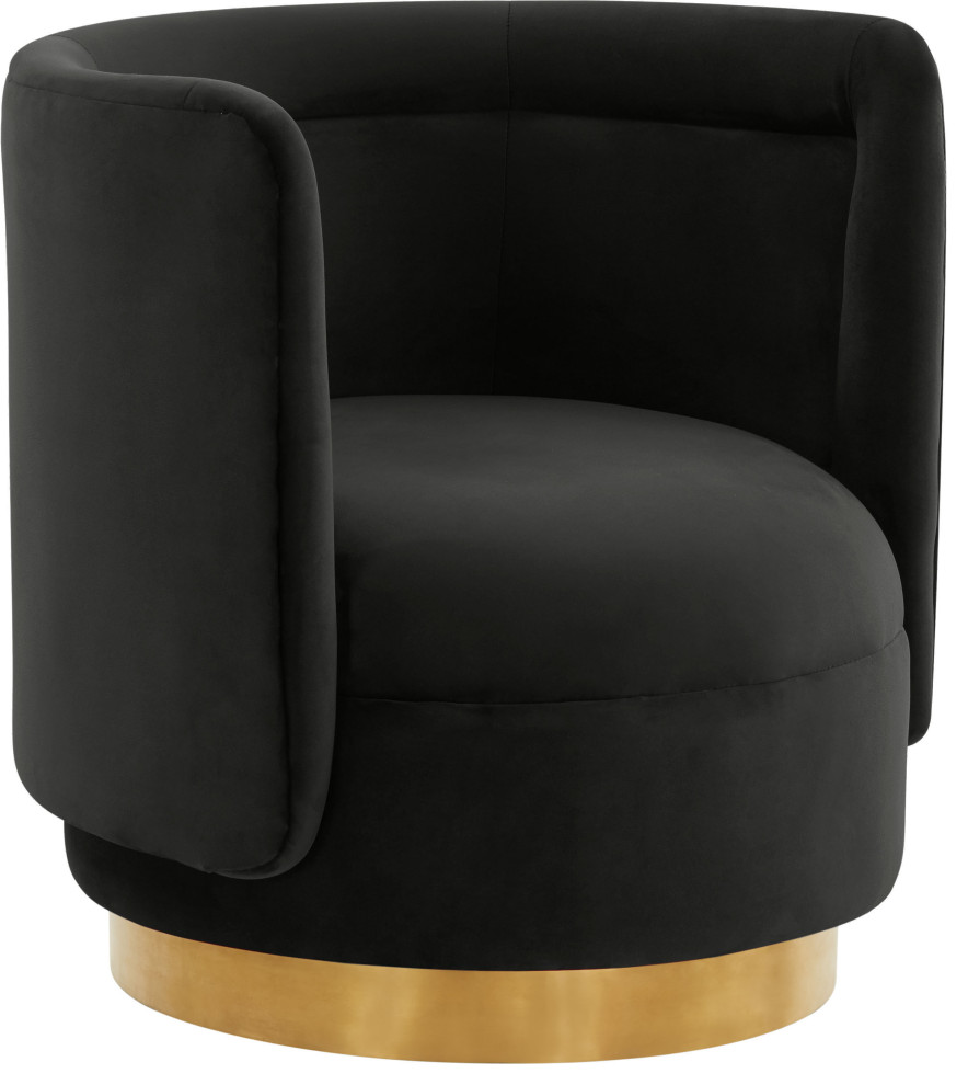 Remy Velvet Swivel Chair - Contemporary - Armchairs And Accent Chairs ...
