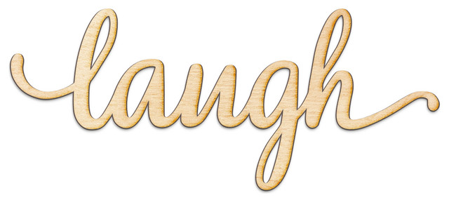 Laugh Script Wood Word Wall Art Sign, 36" wide x 15" tall ...