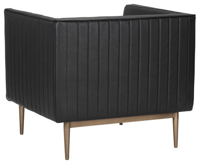 Batavia Armchair, Vintage Black - Midcentury - Armchairs And Accent ...