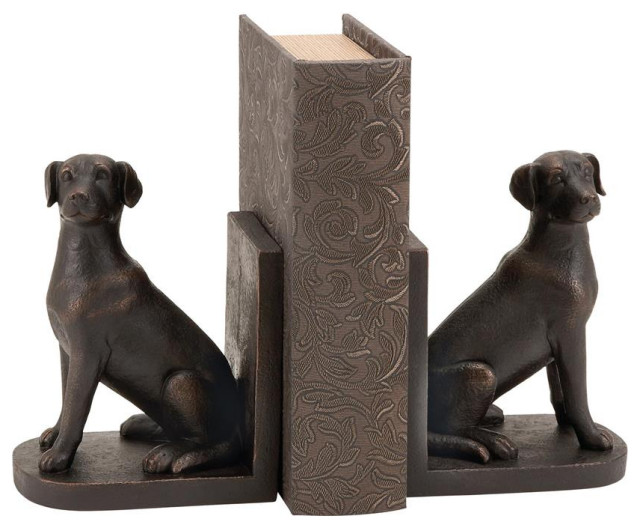 Brown Polystone Farm House Bookends - Contemporary - Bookends - by ...