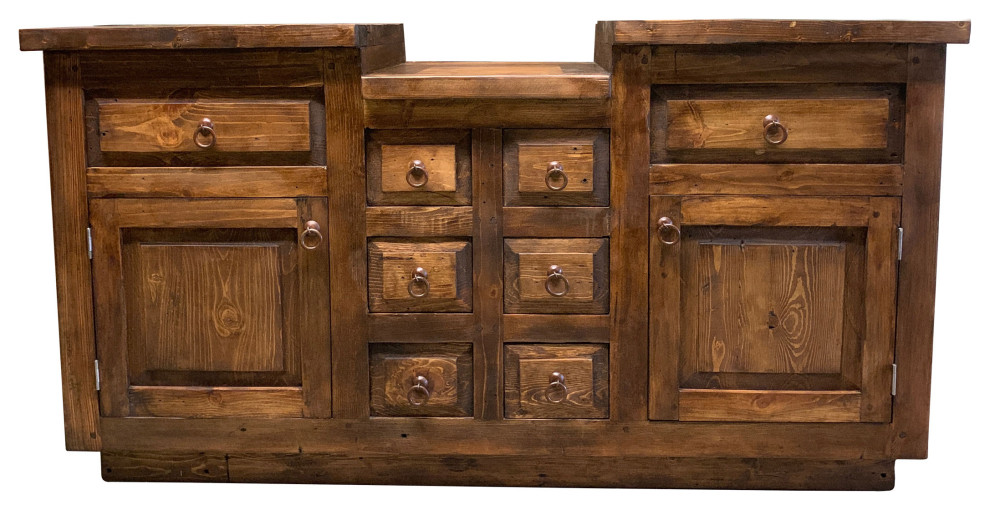 Bowie Rustic Bathroom Vanity, 80x20x32 - Rustic - Bathroom Vanities And ...