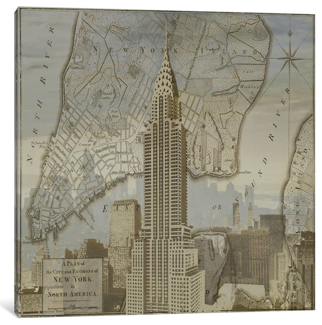 "Vintage NYC II" by Dylan Matthews, Canvas Print, 12x12x1.5 ...