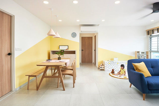 Houzz Tour: Family Focus Creates a Sunny Yellow Home