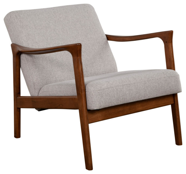 Zephyr Lounge Chair, Light Grey - Midcentury - Armchairs And Accent ...