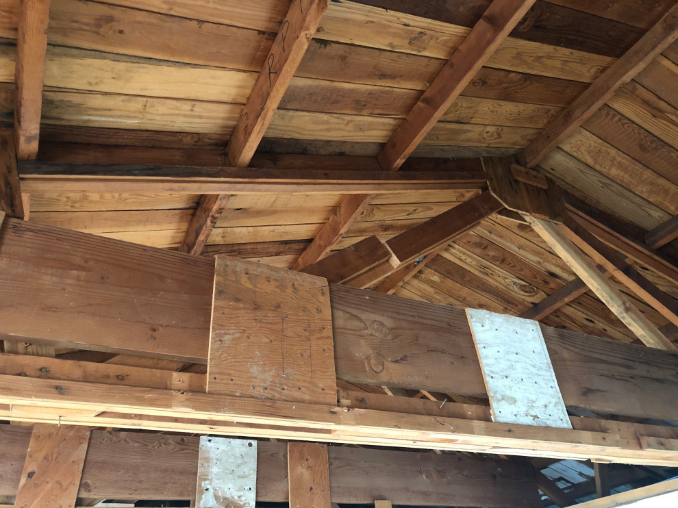 Is this a crazy idea to hide ugly trusses?