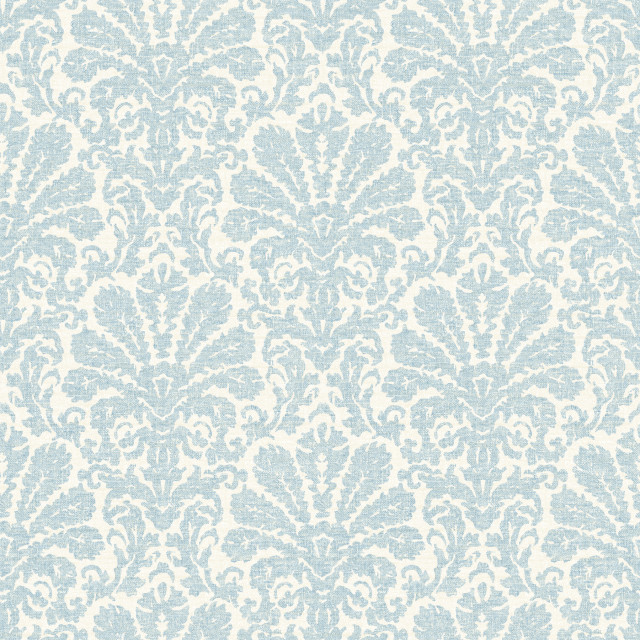 Seascape Blue Damask Wallpaper,, Sample - Traditional - Wallpaper - by ...