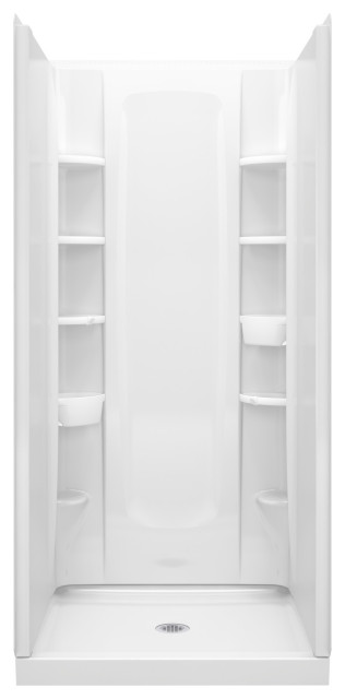 Sterling 72300100 STORE+ Vikrell 36" x 34" x 77" Shower Kit - Shower ...