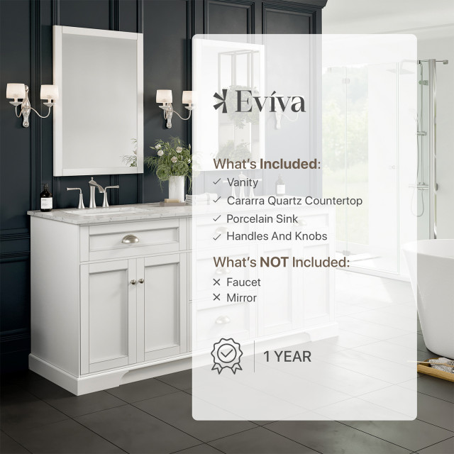 Eviva Epic Transitional White Bathroom Vanity - Transitional - Bathroom ...