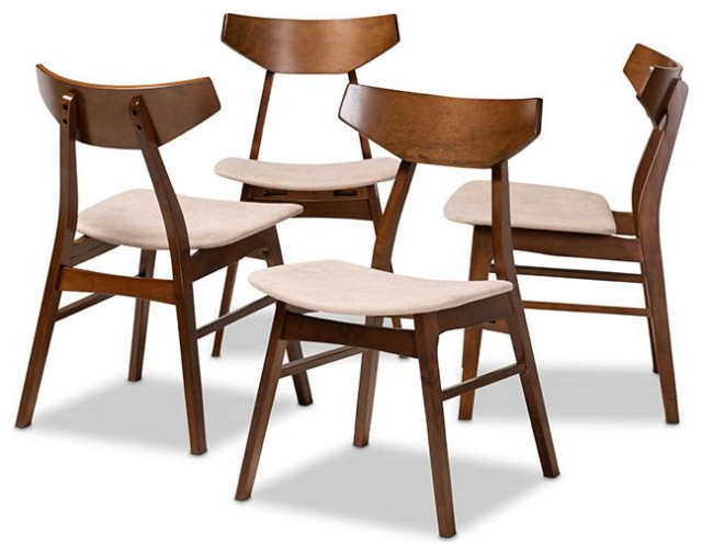 Danica Mid-Century Modern Transitional Light Beige Fabric Upholstered ...