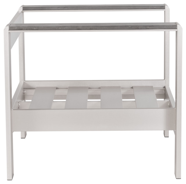 Cosmopolitan Arm Chair (Frame only) Brushed Aluminum - Contemporary ...