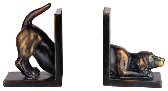 Danya B. 2-Piece Labrador Dog Bookend Set - Contemporary - Bookends ...
