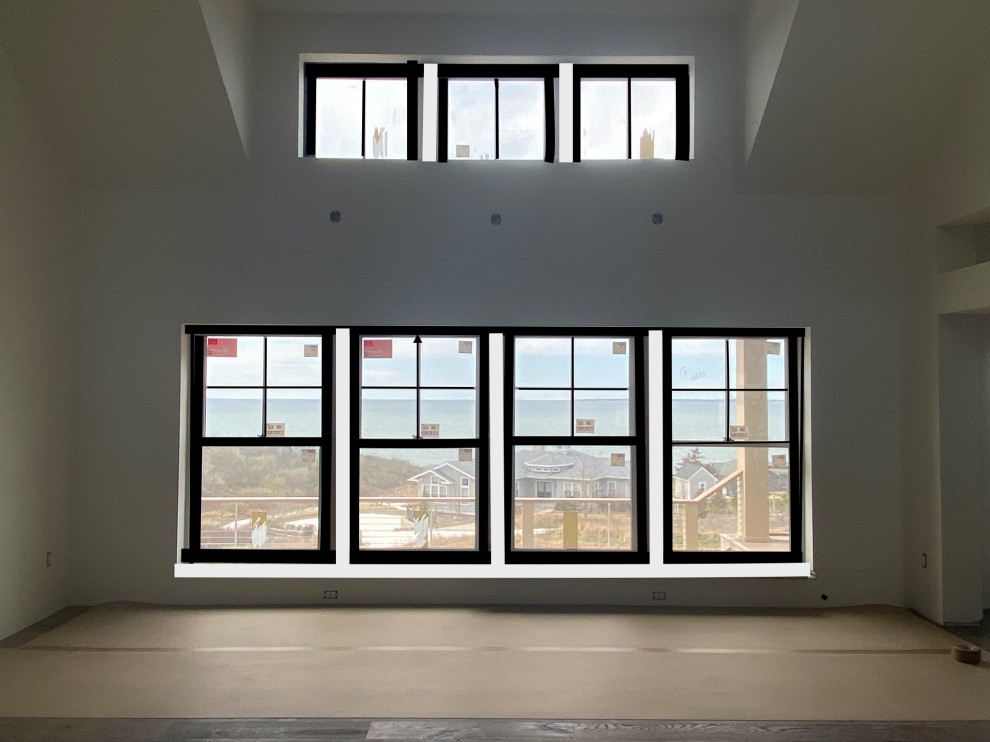 wrapped Black interior windows; what color trim between and sill