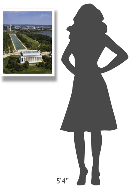 "National Mall, Lincoln Memorial, Washington Monument" Paper Art, 14 ...