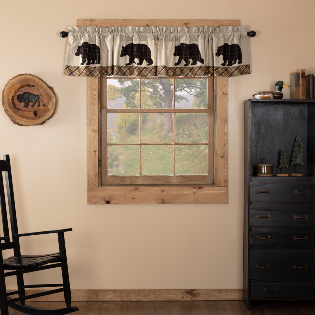 Wyatt Bear Valance, 16x90, 16x90 - Rustic - Valances - by GwG Outlet ...