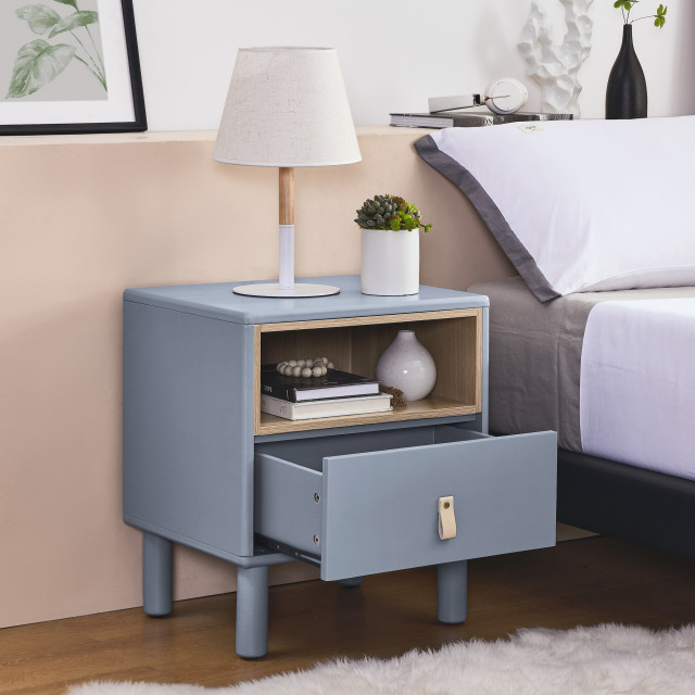 TATEUS Single drawer bedside table, modern style bedside table ...
