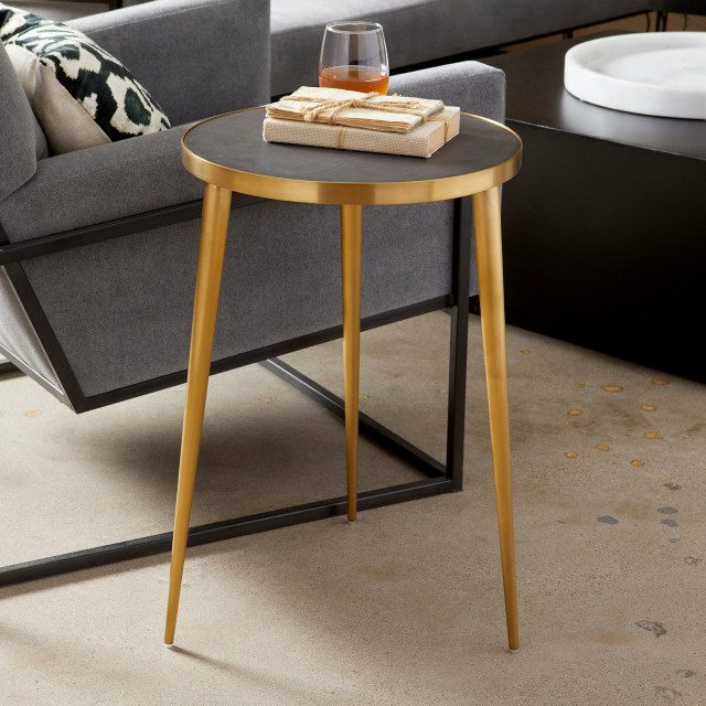 Bremen Side Table, Gold - Midcentury - Side Tables And End Tables - by ...