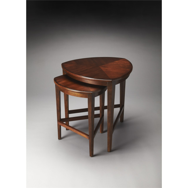 Butler Nesting Tables, Antique Cherry, 2-Piece Set - Contemporary ...