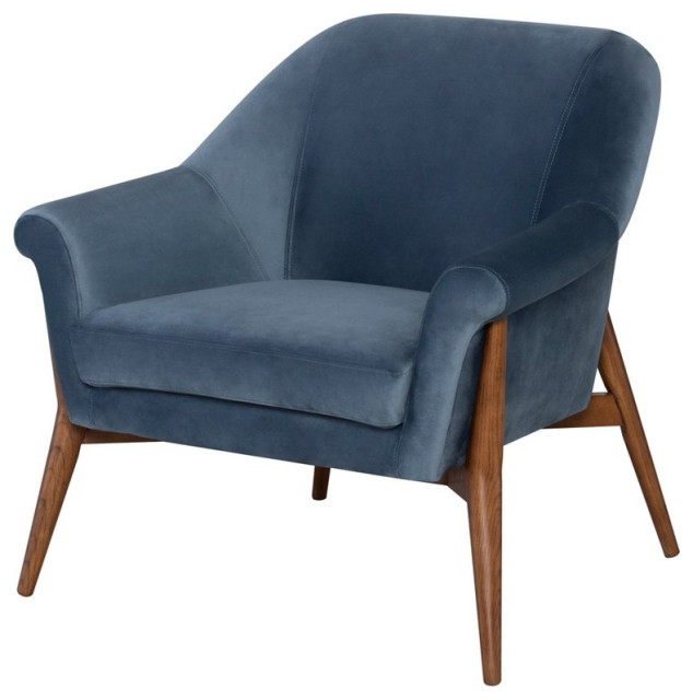 Cedalion Occasional Chair Dusty Blue - Midcentury - Armchairs And ...