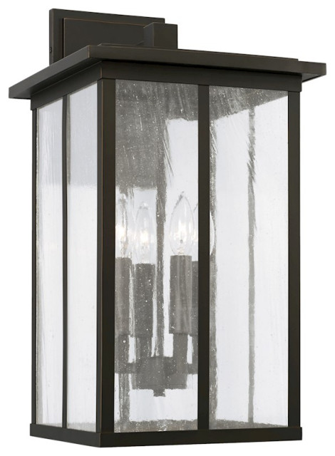 Capital Lighting Barrett 4 Light Outdoor Wall Lantern, Bronze ...