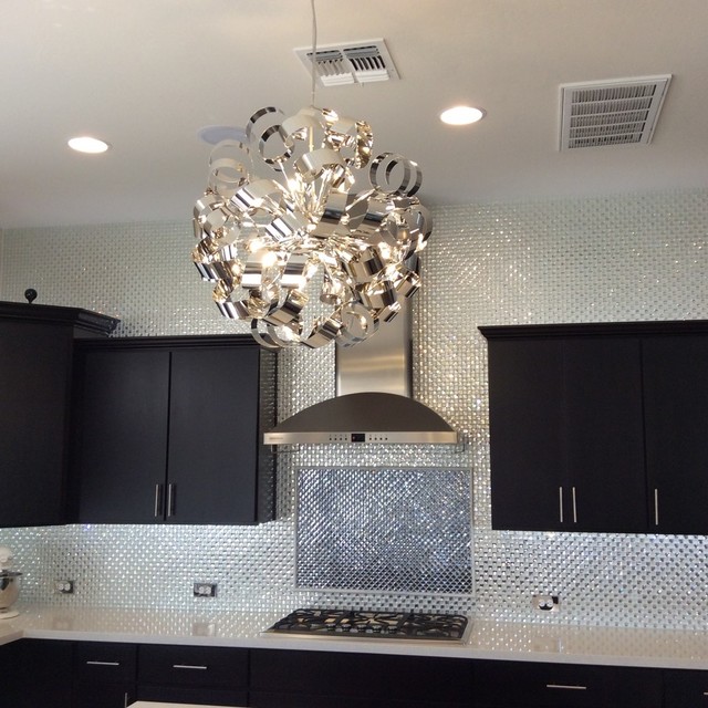 Diamond Bling Kitchen Backsplash - Modern - Kitchen - New York - by ...