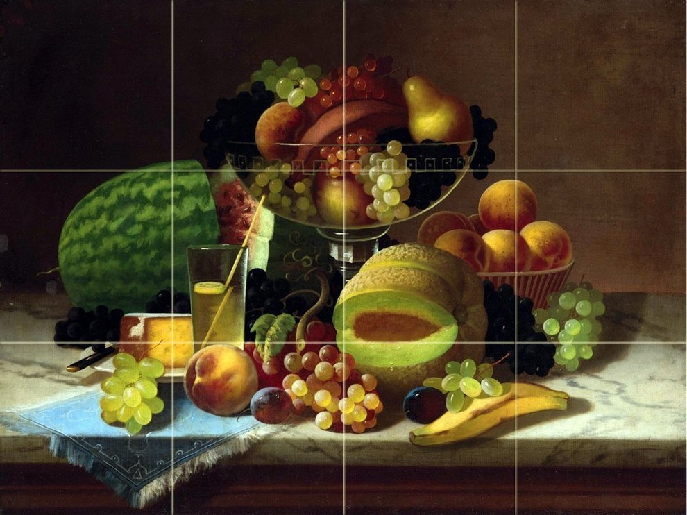 Tile Mural, Fruit Piece Backsplash, 4.25" Ceramic, Matte - Farmhouse ...