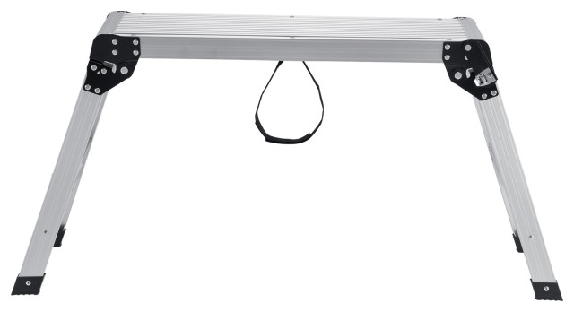 VEVOR Aluminum Folding Work Platform Drywall Ladder 330lbs Non-slip ...