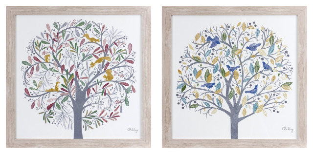Framed Tree Print, 2-Piece Set - Contemporary - Prints And Posters - by ...