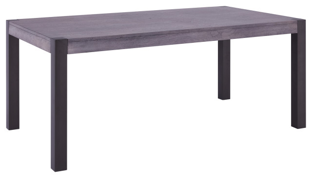 Tatum Contemporary Dining Table in Mineral Finish and Gray Walnut Top ...