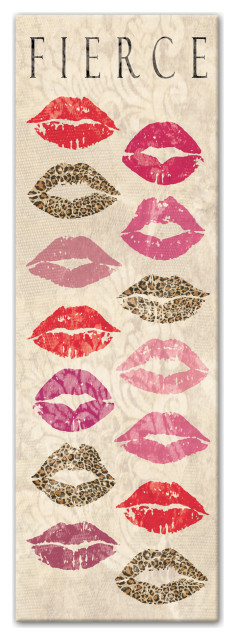 Lips Shades Fierce 12x36 Canvas Wall Art - Contemporary - Prints And ...