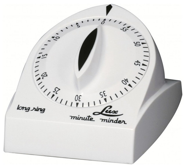 Lux White 60 Minute Extended Ring Timer - Contemporary - Kitchen Timers ...