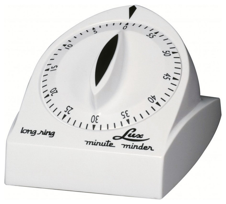 Lux White 60 Minute Extended Ring Timer - Contemporary - Kitchen Timers ...