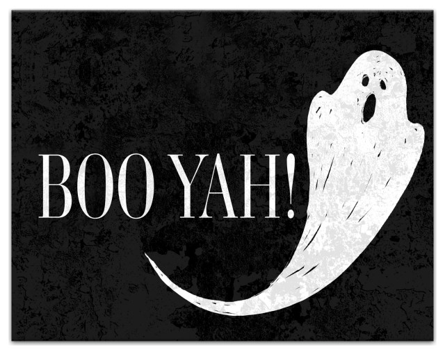 Boo Yah Ghost 14x11 Canvas Wall Art, 14x11 - Contemporary - Prints And ...