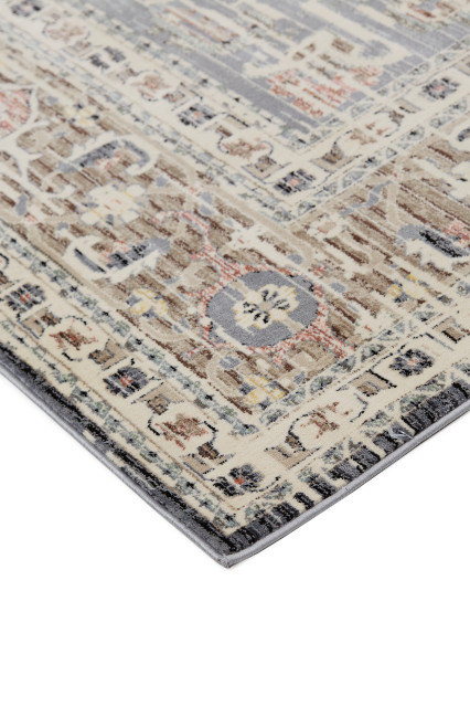 Feizy 3914FGRY Grayson Machine Made Tan / Gray Area Rugs, 1'-8" x 2'-8 ...