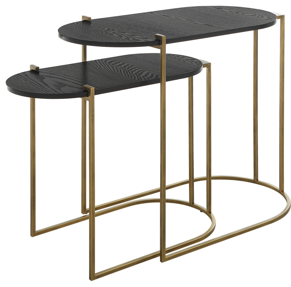 Uttermost Aztec Wood Set of 2 Nesting Tables 22882 - Contemporary ...