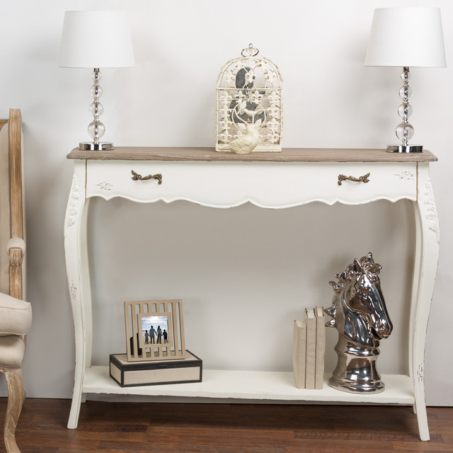 Bourbonnais Wood Traditional French Console Table - French Country ...