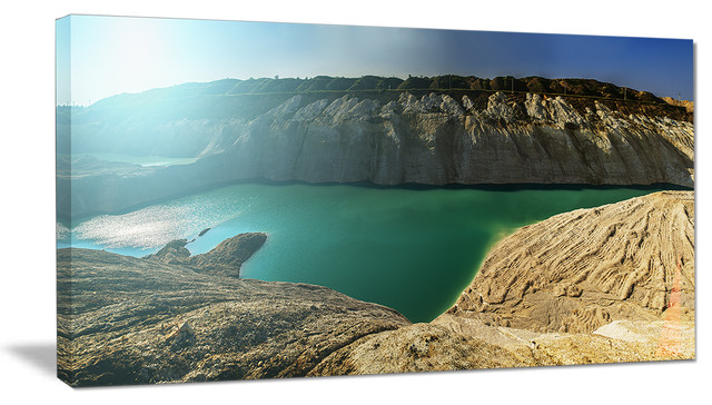 "Chalk Quarry in Belarus Panorama" Landscape Print Wall Art, 40"x20 ...