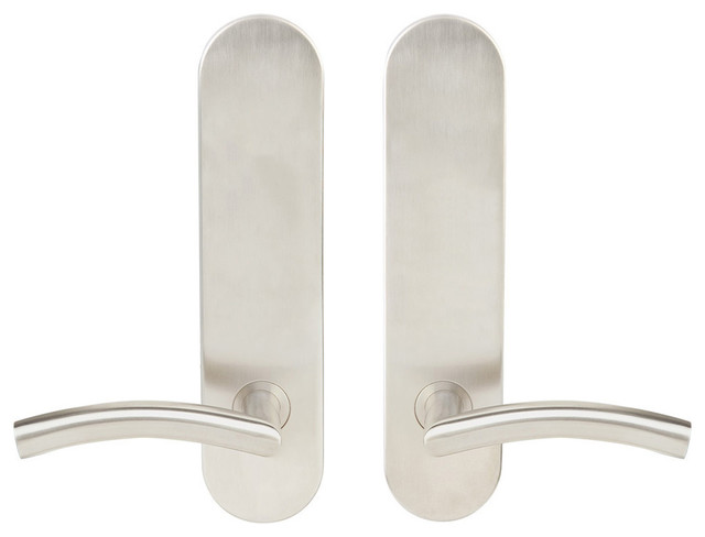 Brussels Lever, Tubular Passage, Satin Stainless Steel, 2-3/4" Backset ...