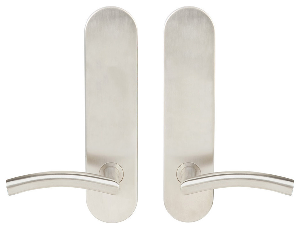 Brussels Lever, Tubular Passage, Satin Stainless Steel, 2-3/4" Backset ...